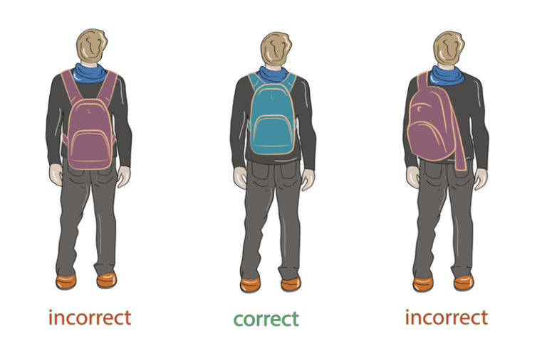 Backpack and posture: are your wearing yours correctly?