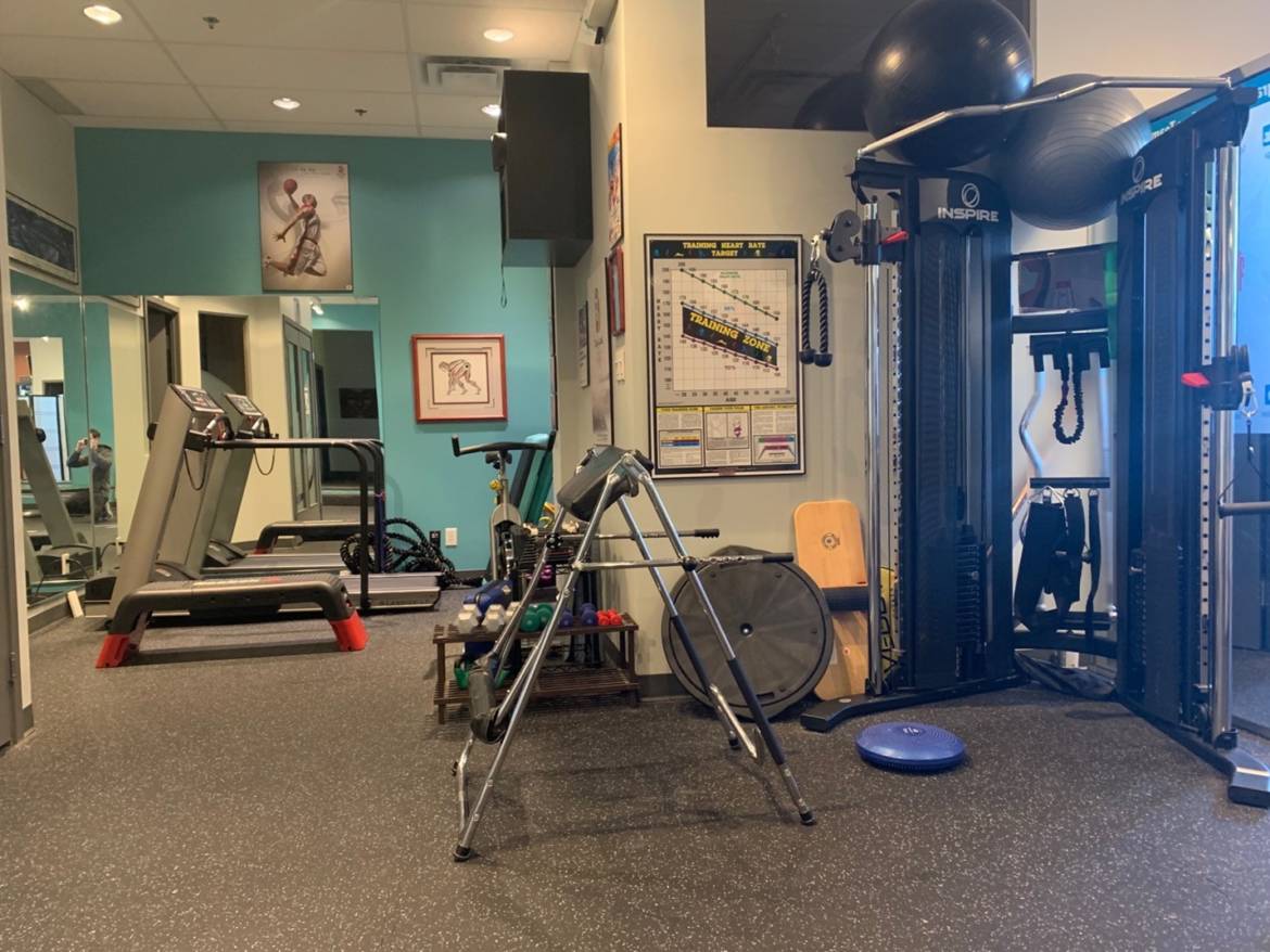 We have a rehabilitation space for functional rehabilitation